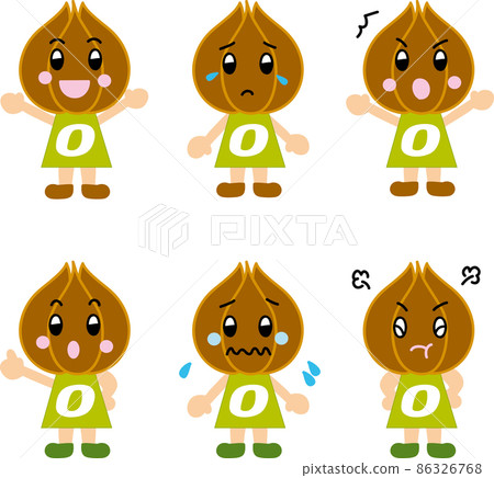 Onion character set for food education and... - Stock Illustration ...