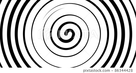 Swirl hypnotic black and white spiral.... - Stock Illustration ...