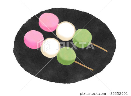 Three color dumplings - Stock Illustration [86352991] - PIXTA