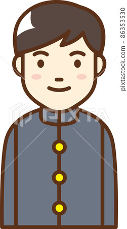 A simple illustration of a male student facing... - Stock Illustration ...