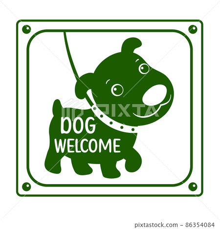 Pet friendly vector label. Stamp or sticker... - Stock Illustration ...