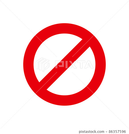 Ban sign related vector glyph icon - Stock Illustration [86357596] - PIXTA
