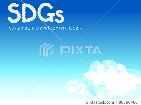 SDGs image cloud and blue sky background... - Stock Illustration ...