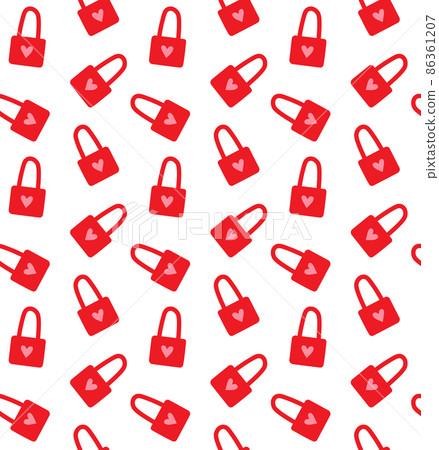 Vector seamless pattern of hand drawn colored lock - Stock Illustration ...