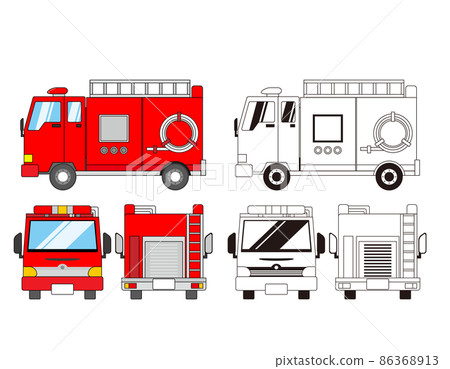Fire engine vector illustration - Stock Illustration [86368913] - PIXTA