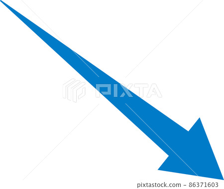 Arrow-Downward-Down (blue) long - Stock Illustration [86371603] - PIXTA