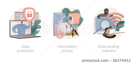 Digital security abstract concept vector...-插圖素材 [86374932] - PIXTA圖庫