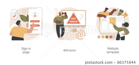 Website page interface abstract concept vector... - Stock Illustration ...