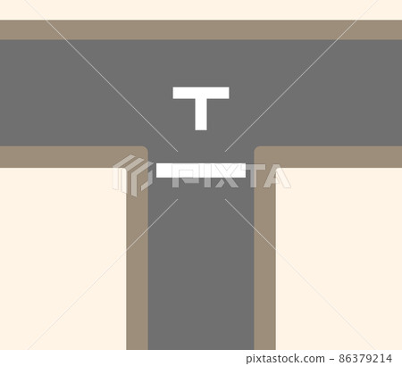 T-junction - Stock Illustration [86379214] - PIXTA