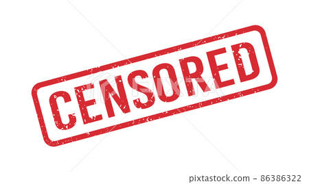 Grunge red censored word rubber stamp. Censor... - Stock Illustration ...