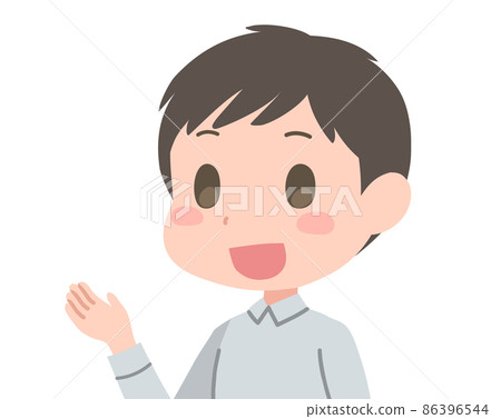 A man who guides you with a smile - Stock Illustration [86396544] - PIXTA