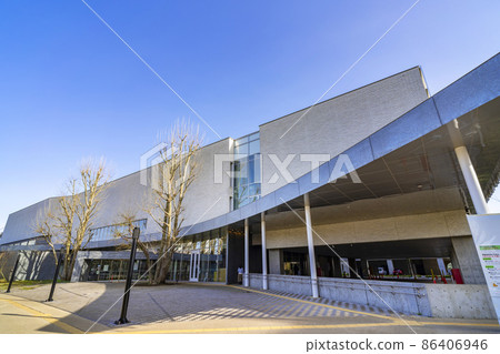 Building of "Tokyo Metropolitan Tama Library"... - Stock Photo ...