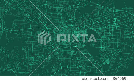 Suzhou map city poster province, green... - Stock Illustration ...