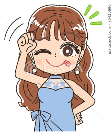 Miss Kyaba Party Dress - Stock Illustration [86420690] - PIXTA