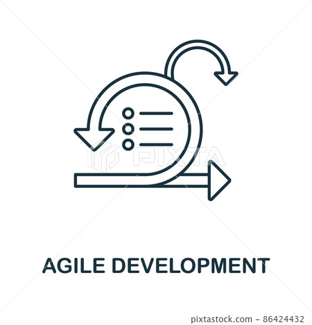 Agile Development icon. Line element from...-插圖素材 [86424432] - PIXTA圖庫