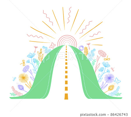concept of life road of fate - Stock Illustration [86426743] - PIXTA