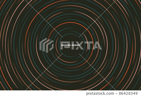 Abstract circle lines pattern of colorful... - Stock Illustration ...