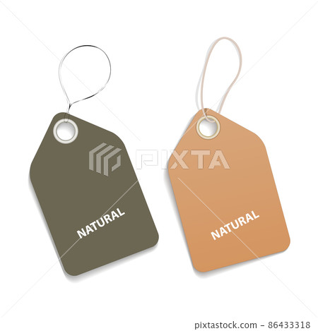 Natural tags - Stock Illustration [86433318] - PIXTA