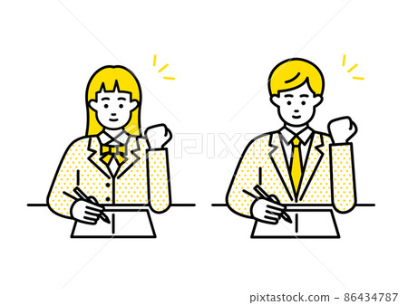 High school student vector set - Stock Illustration [86434787] - PIXTA