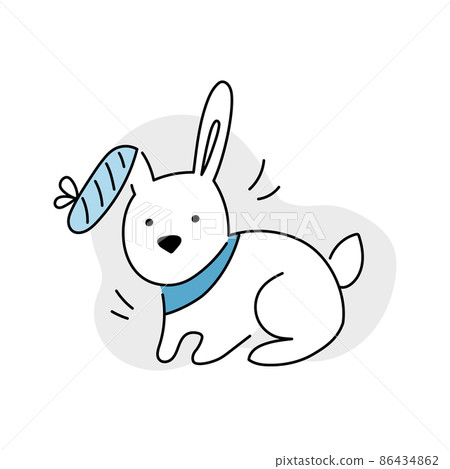 Sick rabbit line doodle icon - Stock Illustration [86434862] - PIXTA