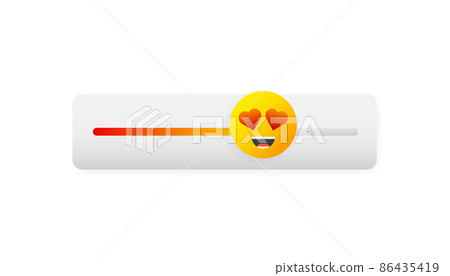 Level slider in flat style on white background.... - Stock Illustration ...