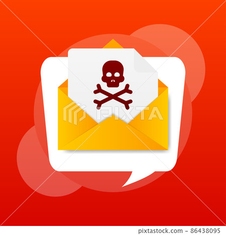 Virus message in flat style. Vector design.... - Stock Illustration ...