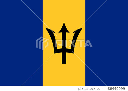 National Flag Barbados, vertical triband of...-插圖素材 [86440999] - PIXTA圖庫