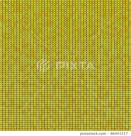 Stylish Knit. Yellow Knitted Texture. Woolen... - Stock Illustration ...