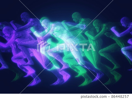 Illustration of competing people - Stock Illustration [86448257] - PIXTA