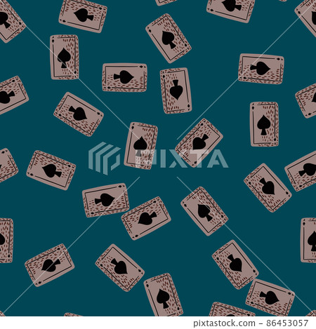 Game cards spades seamless pattern. Design... - Stock Illustration ...