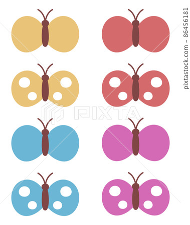 Spring hand-painted butterflies, butterflies,... - Stock Illustration ...