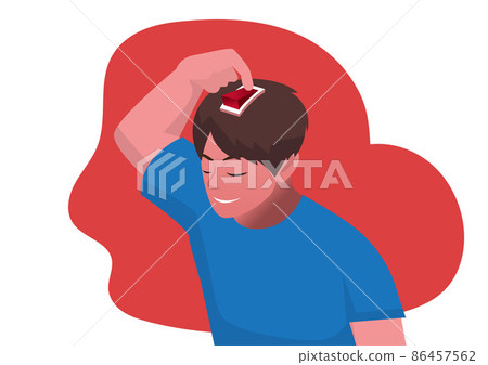 Switch off the switch to rest your brain from... - Stock Illustration ...