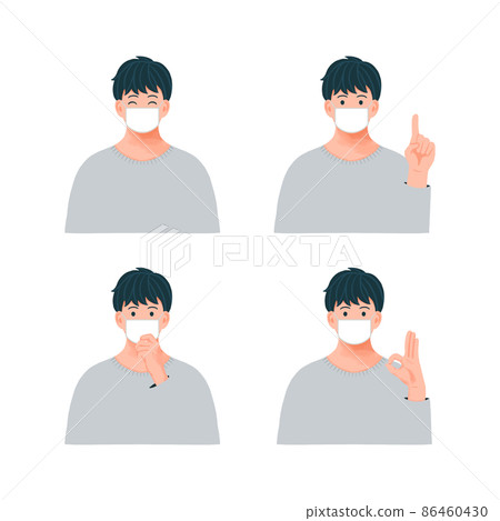 Illustration set of men taking various poses... - Stock Illustration ...