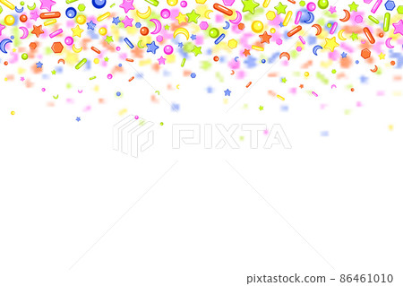 Sweet confetti horizontal pattern - Stock Illustration [86461010] - PIXTA