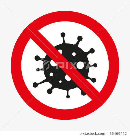 Vector sign of a sign of crossed circle and virus - Stock Illustration ...