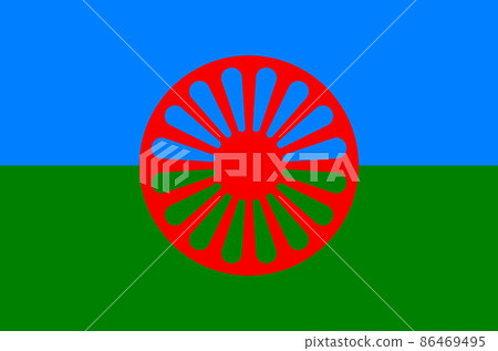 Vector illustration of romani flag. Gypsy flag - Stock Illustration ...