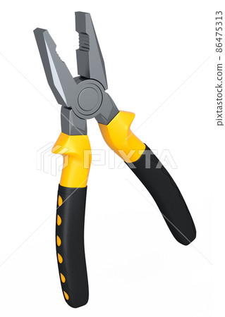 Yellow hand tool pliers for repair and... - Stock Illustration ...