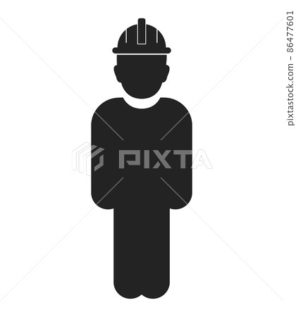Standing Worker Icon. Flat style vector EPS.-插圖素材 [86477601] - PIXTA圖庫