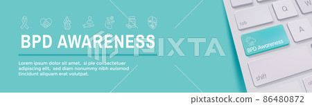 BPD - Borderline Personality Disorder icon set... - Stock Illustration ...