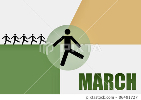 march, pictogram, pictograms - Stock Illustration [86481727] - PIXTA
