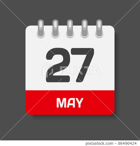 Icon day date 27 May, template calendar page - Stock Illustration ...
