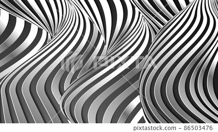 Silver waves pattern. Stainless steel... - Stock Illustration [86503476 ...