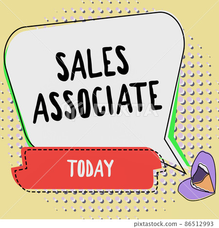 Sign displaying Sales Associate. Concept... - Stock Illustration ...