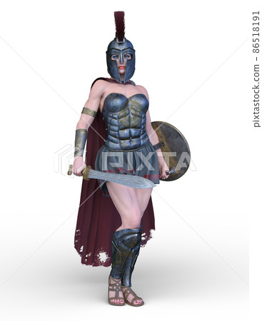 Female gladiator - Stock Illustration [86518191] - PIXTA