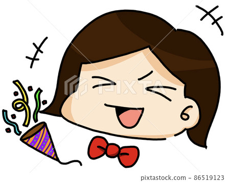 Illustration of crackers, ribbons and laughter - Stock Illustration ...