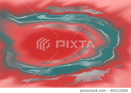 Metallic Foil Swirls On Red And Green, Digital... - Stock Illustration ...