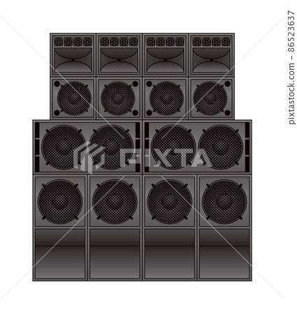 Reggae sound system with speakers - Stock Illustration [86523637] - PIXTA