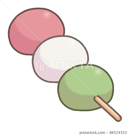 Three color dumplings - Stock Illustration [86524353] - PIXTA
