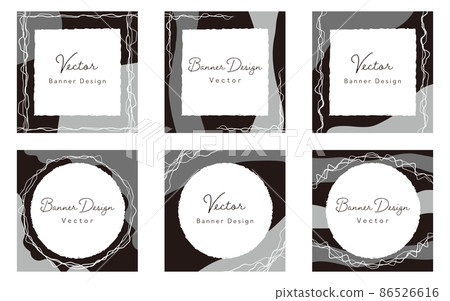 Rough / handwritten style / square banner... - Stock Illustration ...