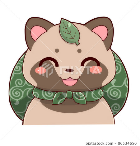 Tanuki's smile icon - Stock Illustration [86534650] - PIXTA